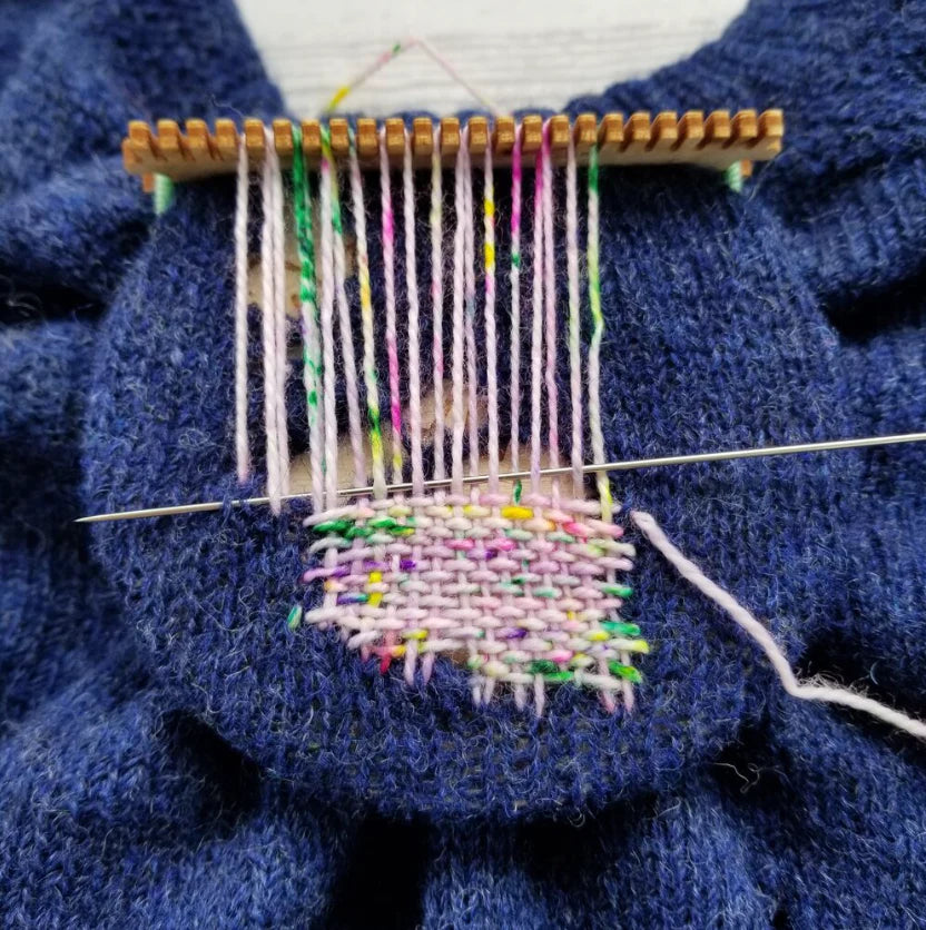 Visible Darning & Mending with a Loom – Brooklyn Craft Company