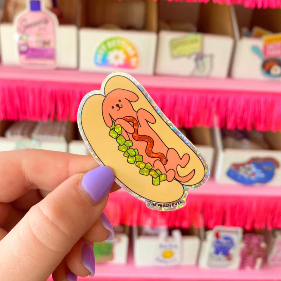 Hot Doggy Dog Glitter Sticker – Brooklyn Craft Company