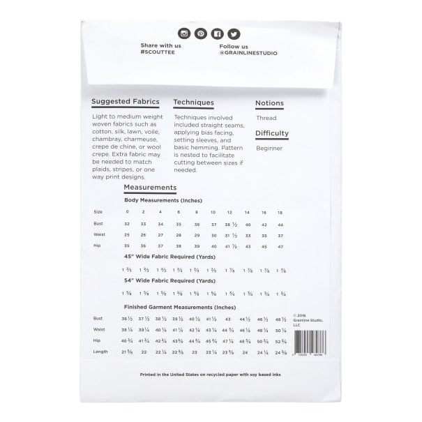 Scout Tee Pattern – Brooklyn Craft Company