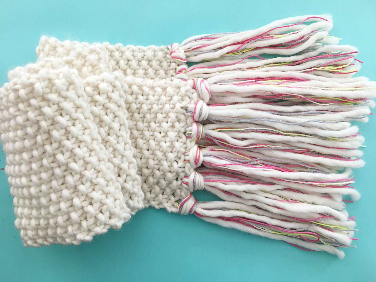 FREE! Epic Fringe Scarf Knitting Pattern – Brooklyn Craft Company