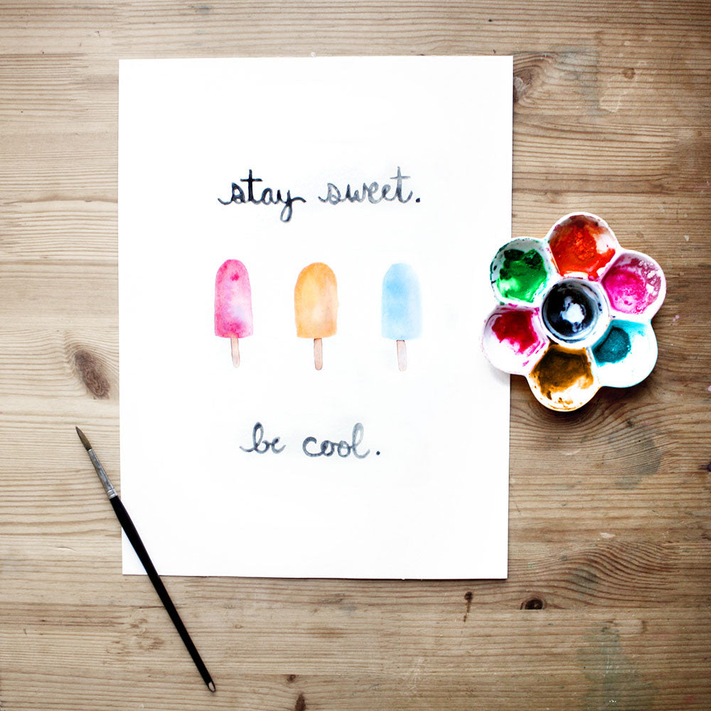 Watercolor Popsicle Painting Workshop – Brooklyn Craft Company